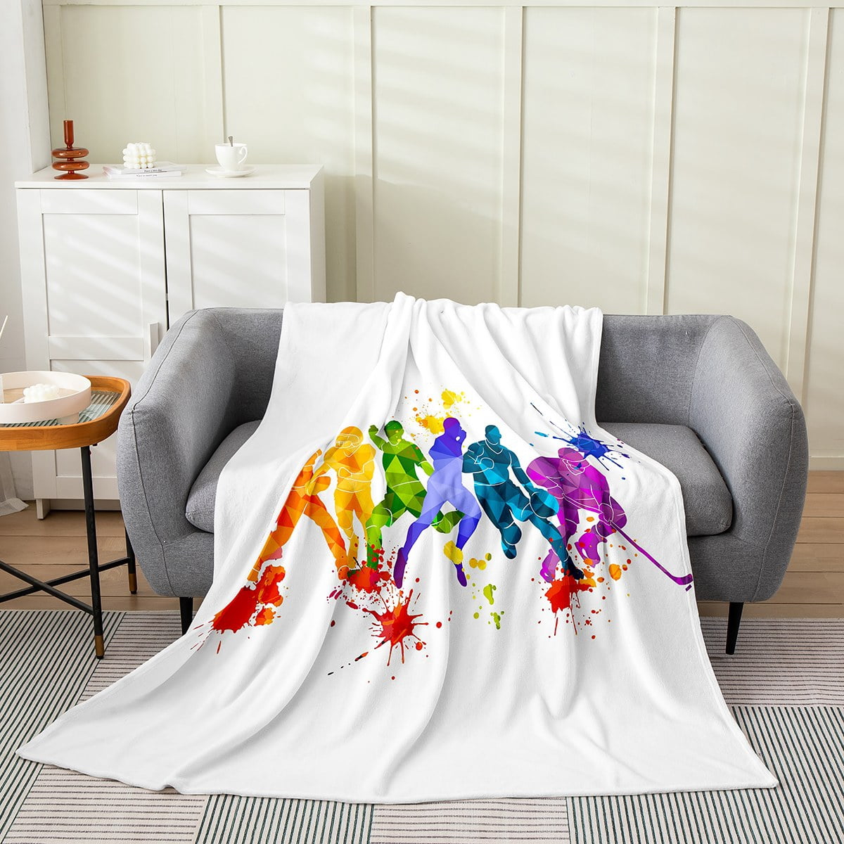 YST Sports Game Throw Blanket Throw 50x60 inch,Tie Dye Athletes ...