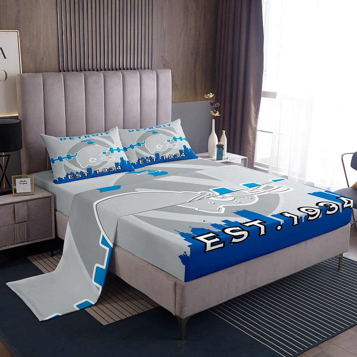 Sports Sheet Set Queen,American Football Players Bed Sheets Set ...