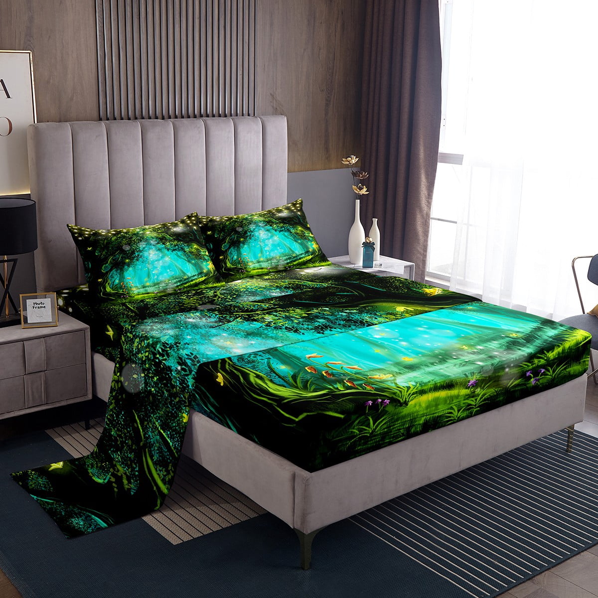 Spring forest Bed Sheets Set Enchanted Garden forest Sheet Set Fairy ...