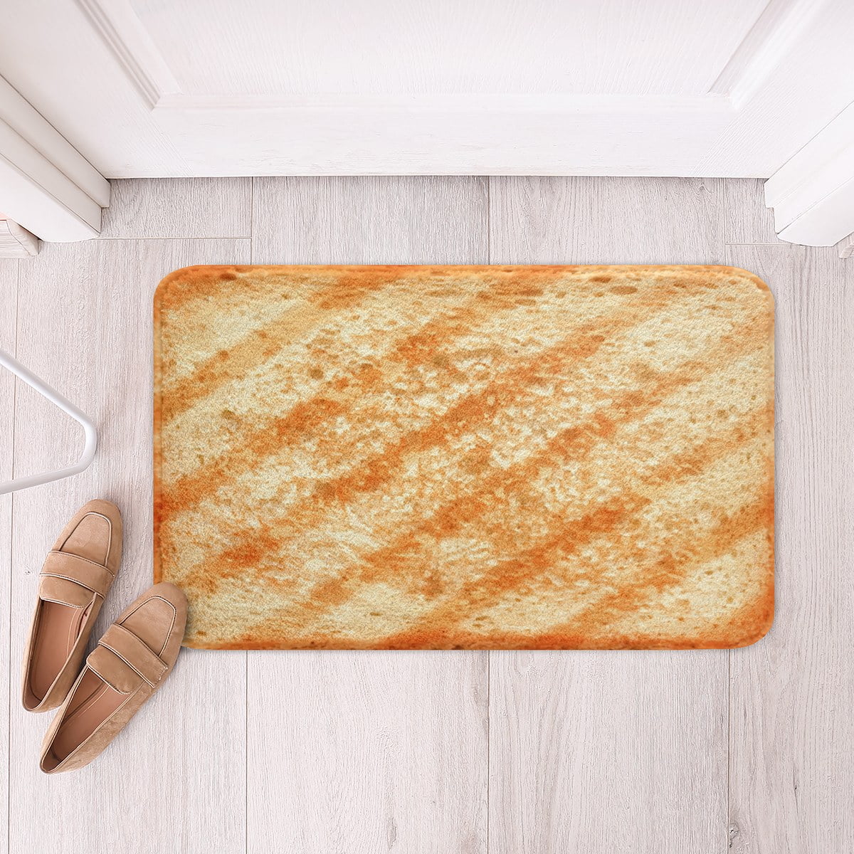YST Striped Bathroom Rugs,Cute Bread Toast Bath Rugs for Kids Adults ...