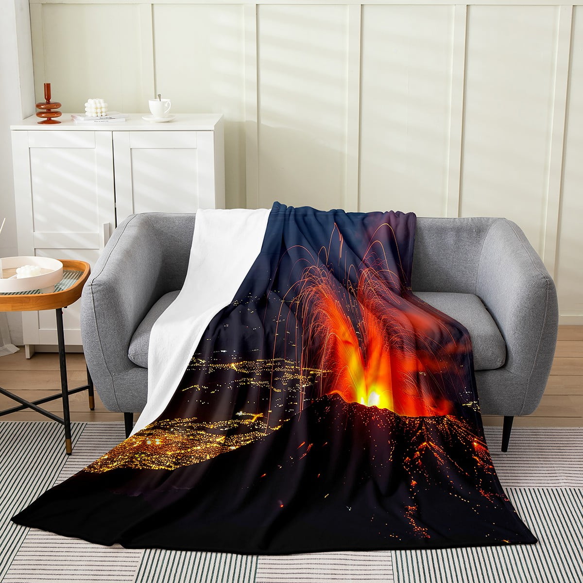 YST Stuffing Volcano Blanket for Teens Men,Volcanic Eruption Throw ...