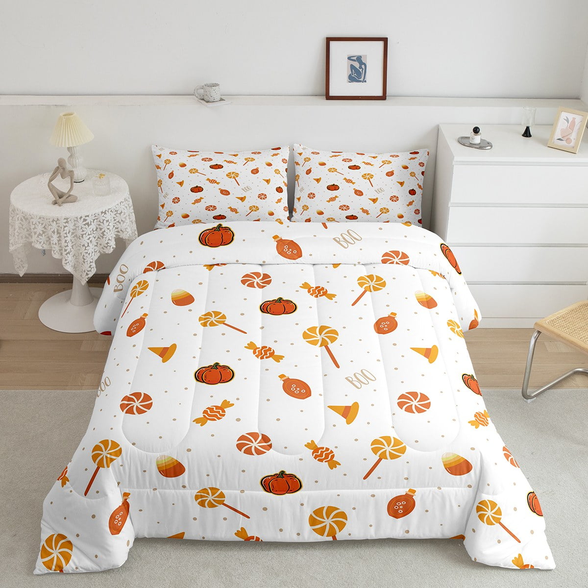 YST Sugar Candy Bedding Comforter Sets Queen, Funny Food Dessert ...