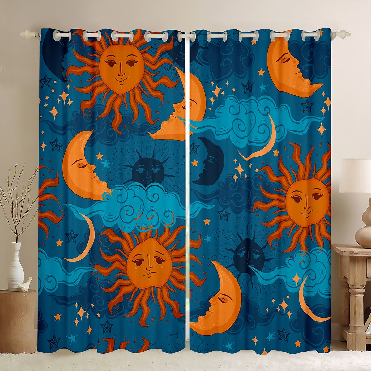 YST Sun and Moon Curtains & Drapes Bohemian Style Curtains Boho Exotic ...
