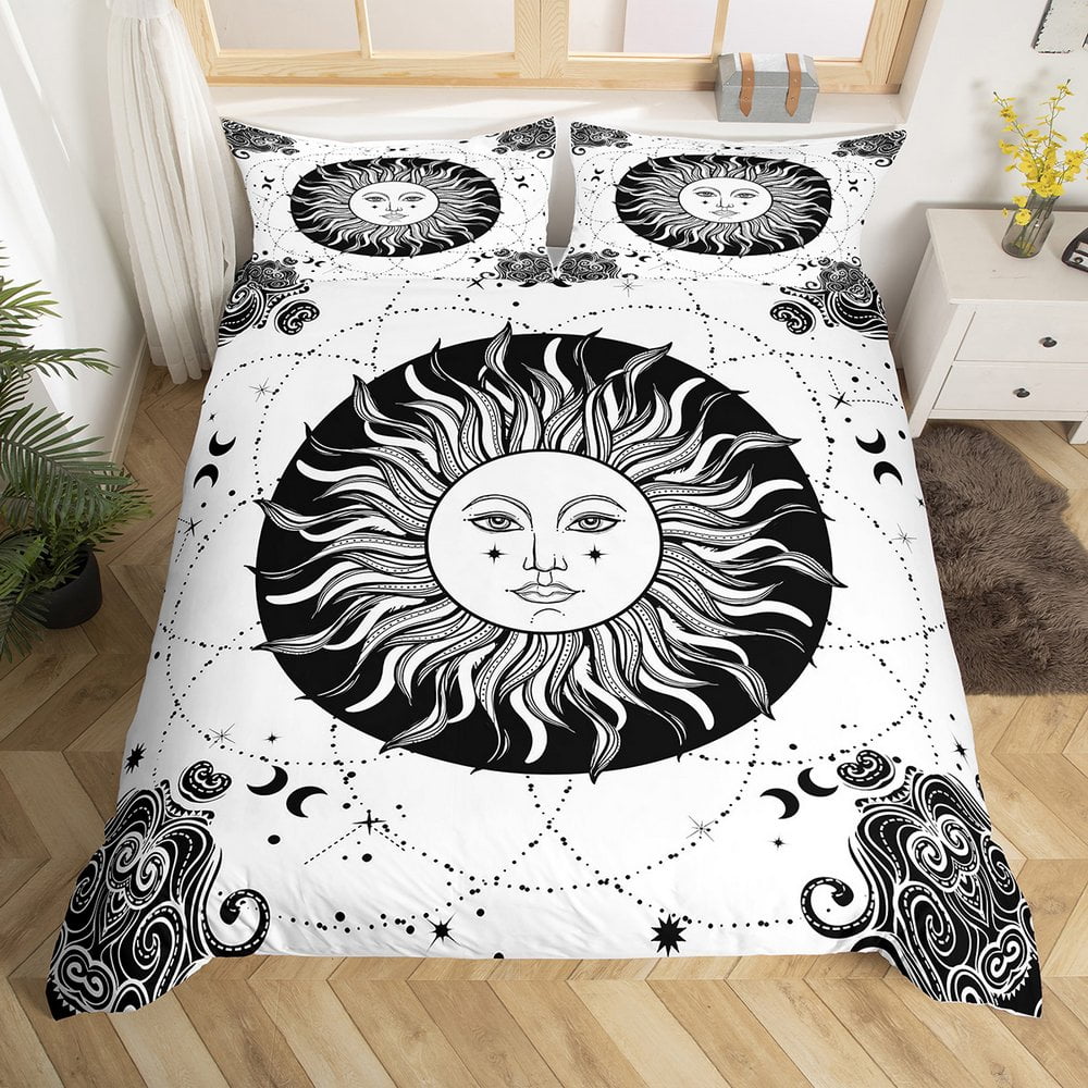 YST Sun and Moon Duvet Cover Queen, Boho Exotic Style Bedding Set for ...