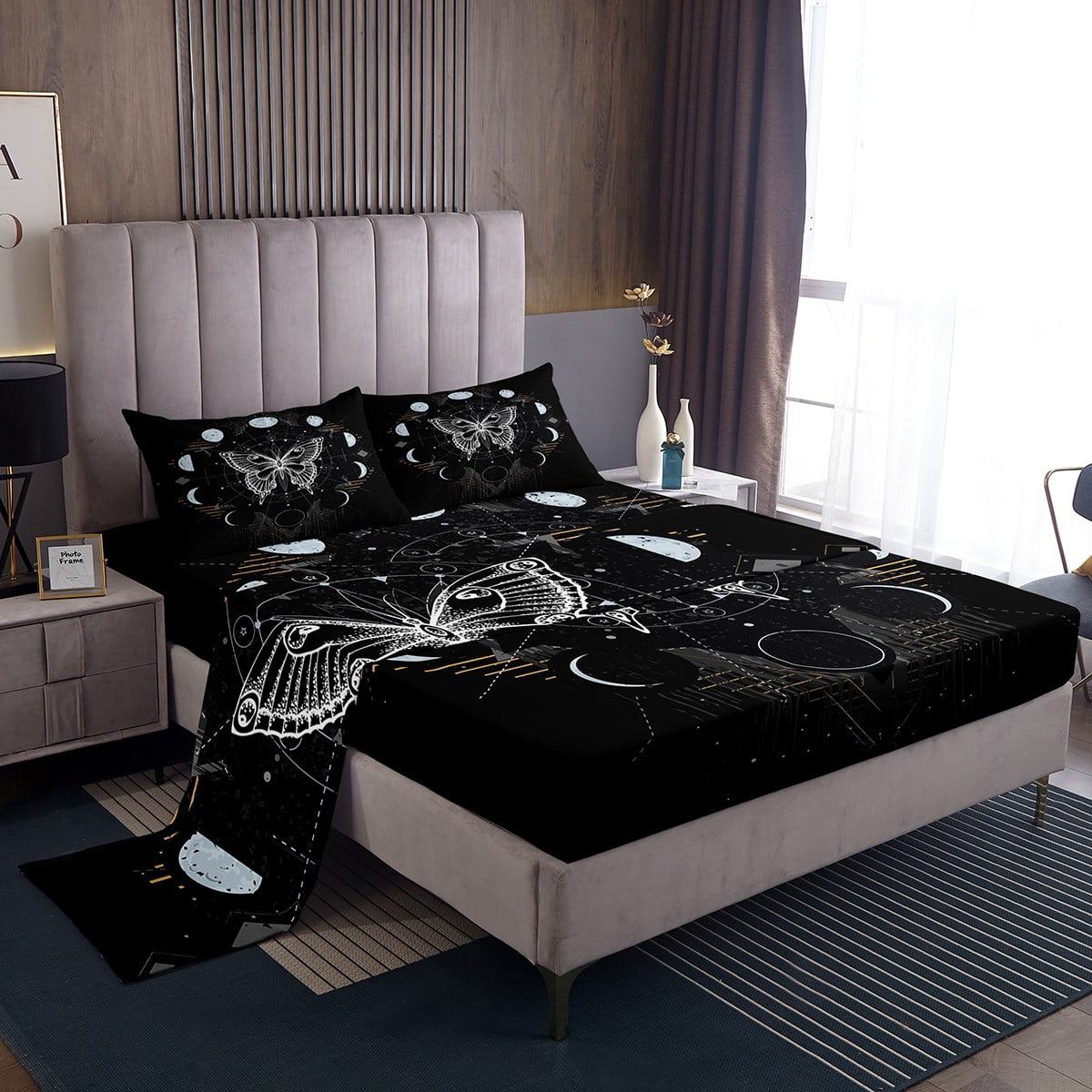 Erosebridal Sun and Moon Sheets Twin Bed Sheets Set Butterfly ...