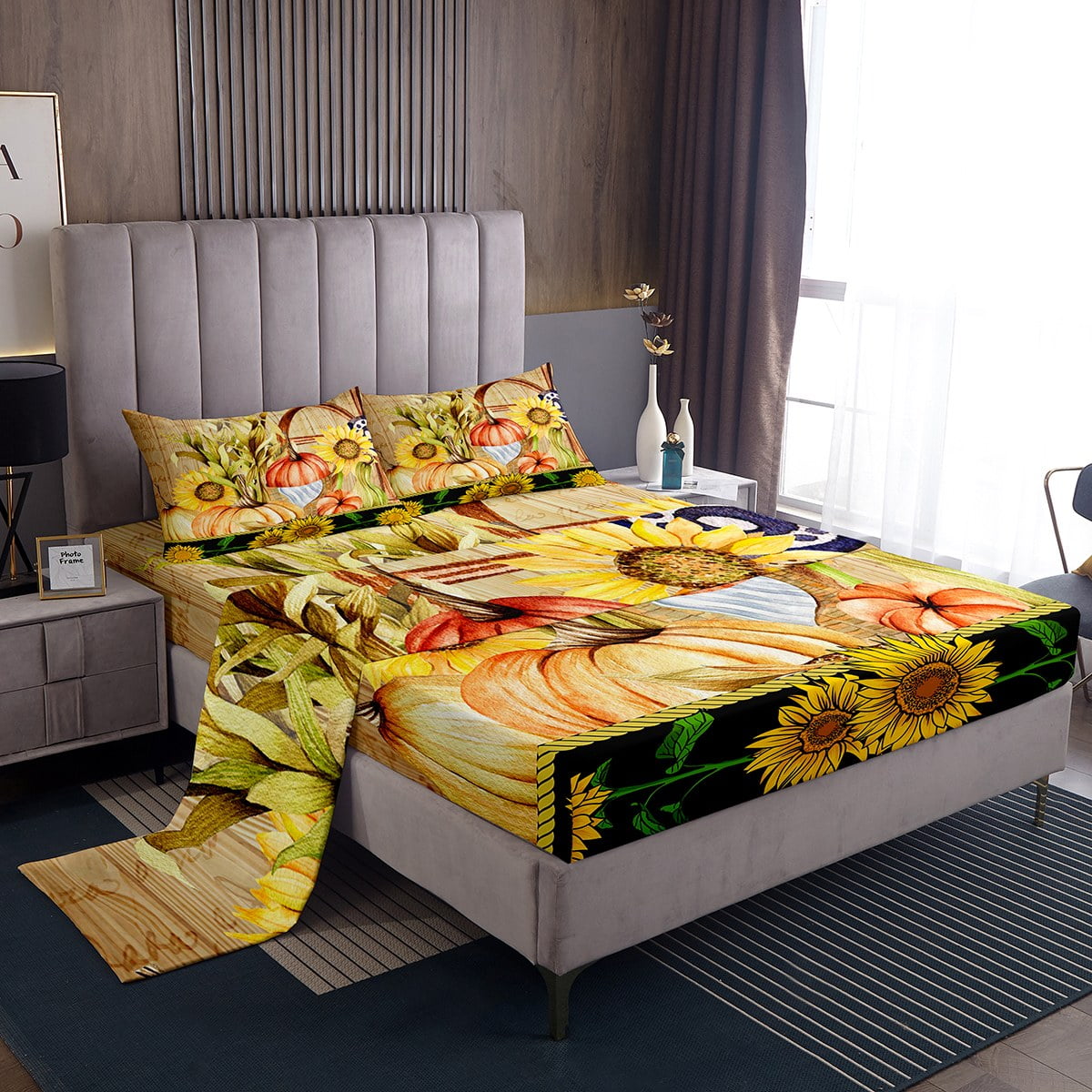 YST Sunflower Decor Bed Sheets Set for Toddler Youth, Newborn ...