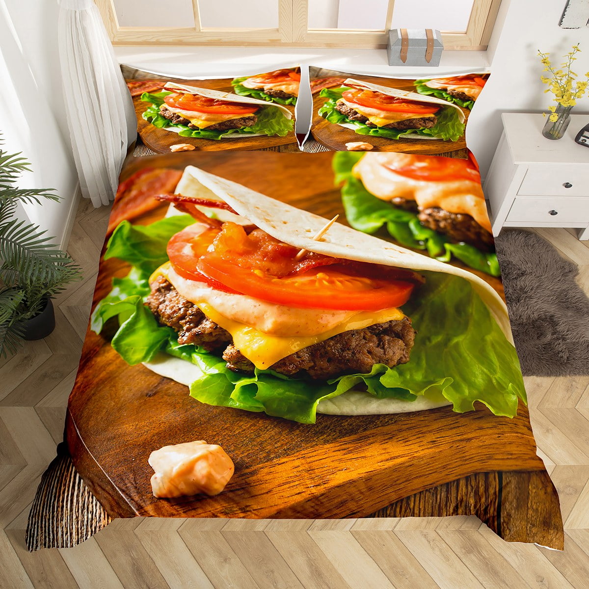 YST Taco Duvet Cover Twin for Kids Adults Teens,Funny Gifts Tortilla ...