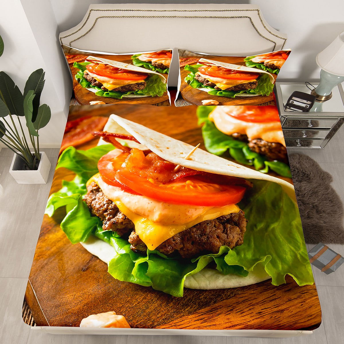 Taco Fitted Sheet Twin Adults Teens,Funny Gifts Tortilla Burrito ...