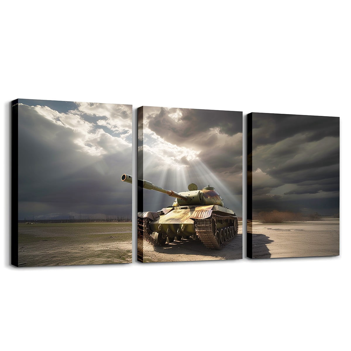YST Tank Canvas Wall Art for Teen Boys Bedroom Decor Teen World War II ...