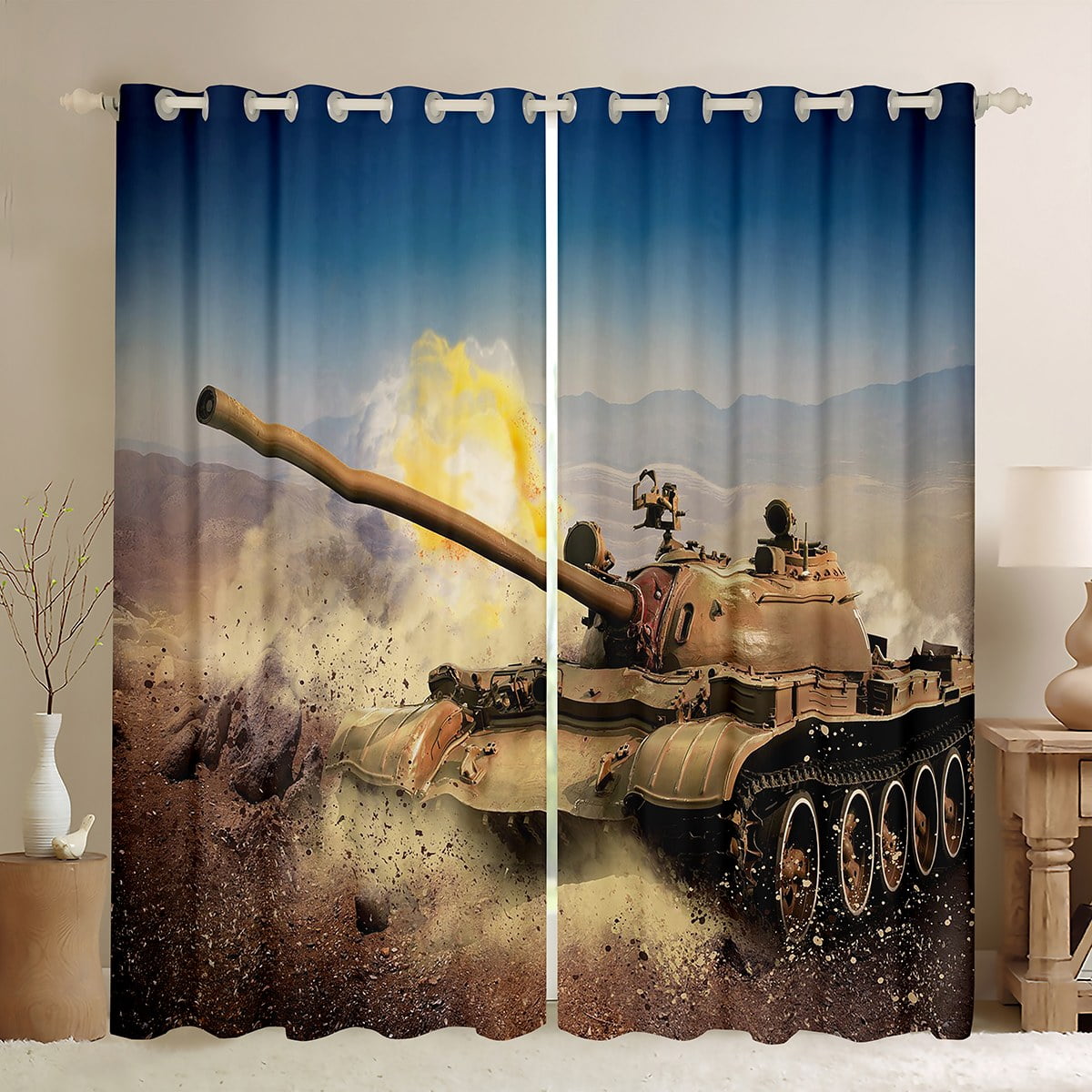 Erosebridal Tank Curtains Military Warship Tank Curtains & Drapes for ...