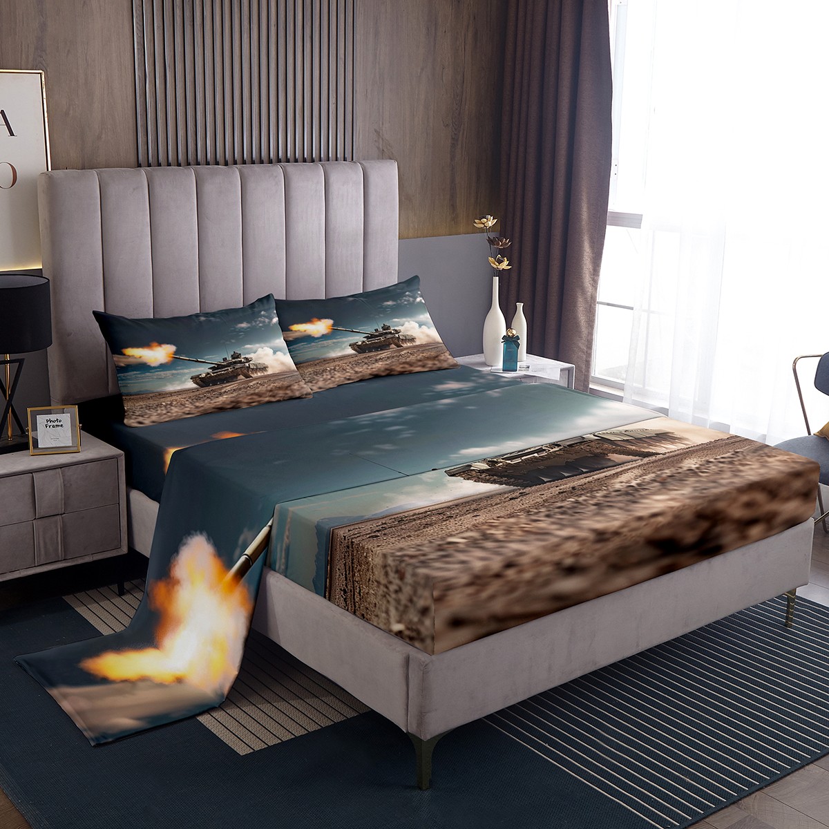 YST Tank Sheets for Boys Army force Sheet Set Twin 3Pcs for Soldiers ...