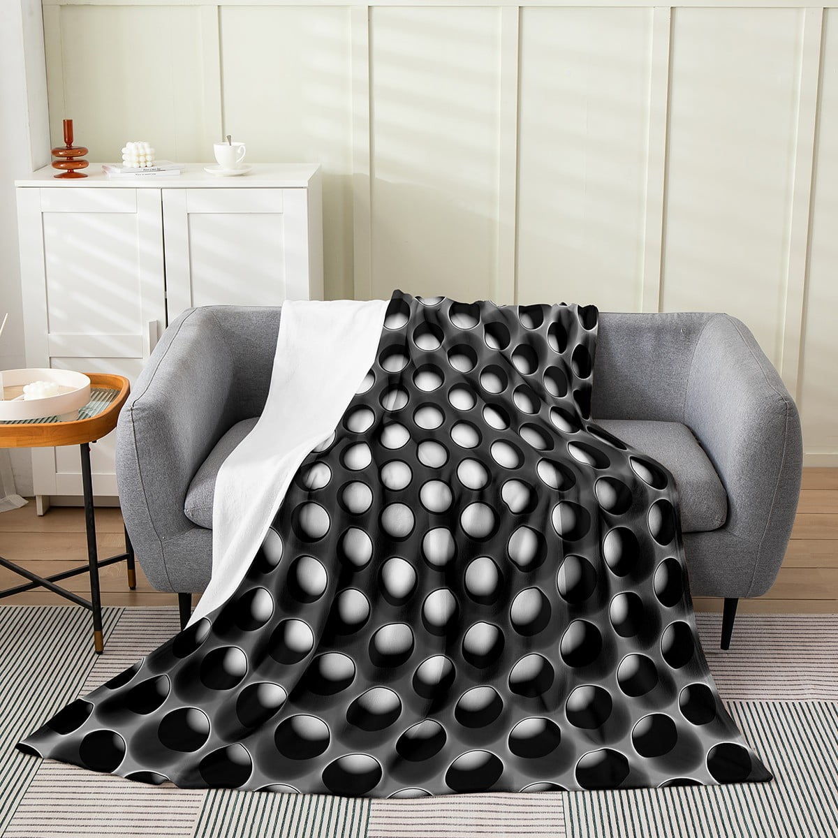 YST Teen Boy Abstract Honeycomb Blanket 40x50 Inch Black White ...