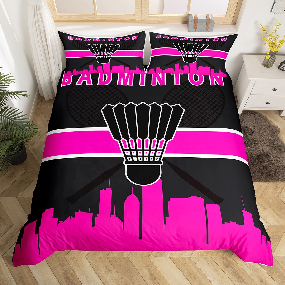 Erosebridal Teen Badminton Bed Set Sport Duvet Cover King Size, Video ...