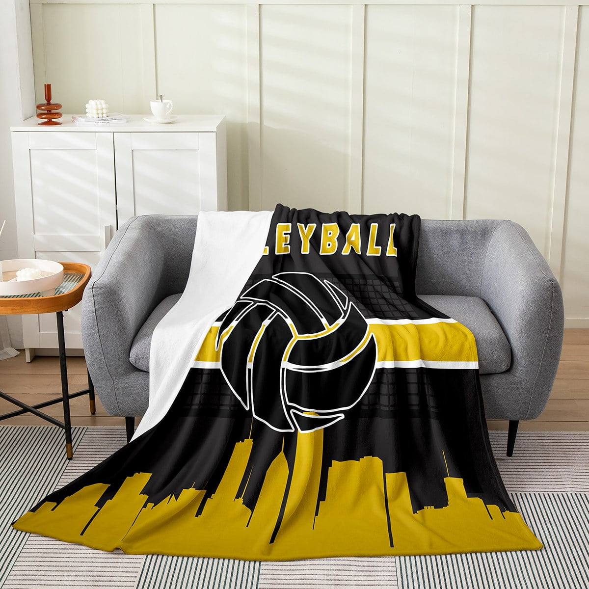 Teenage Volleyball Fleece Blanket 30x40 Sports Theme Blanket Men ...