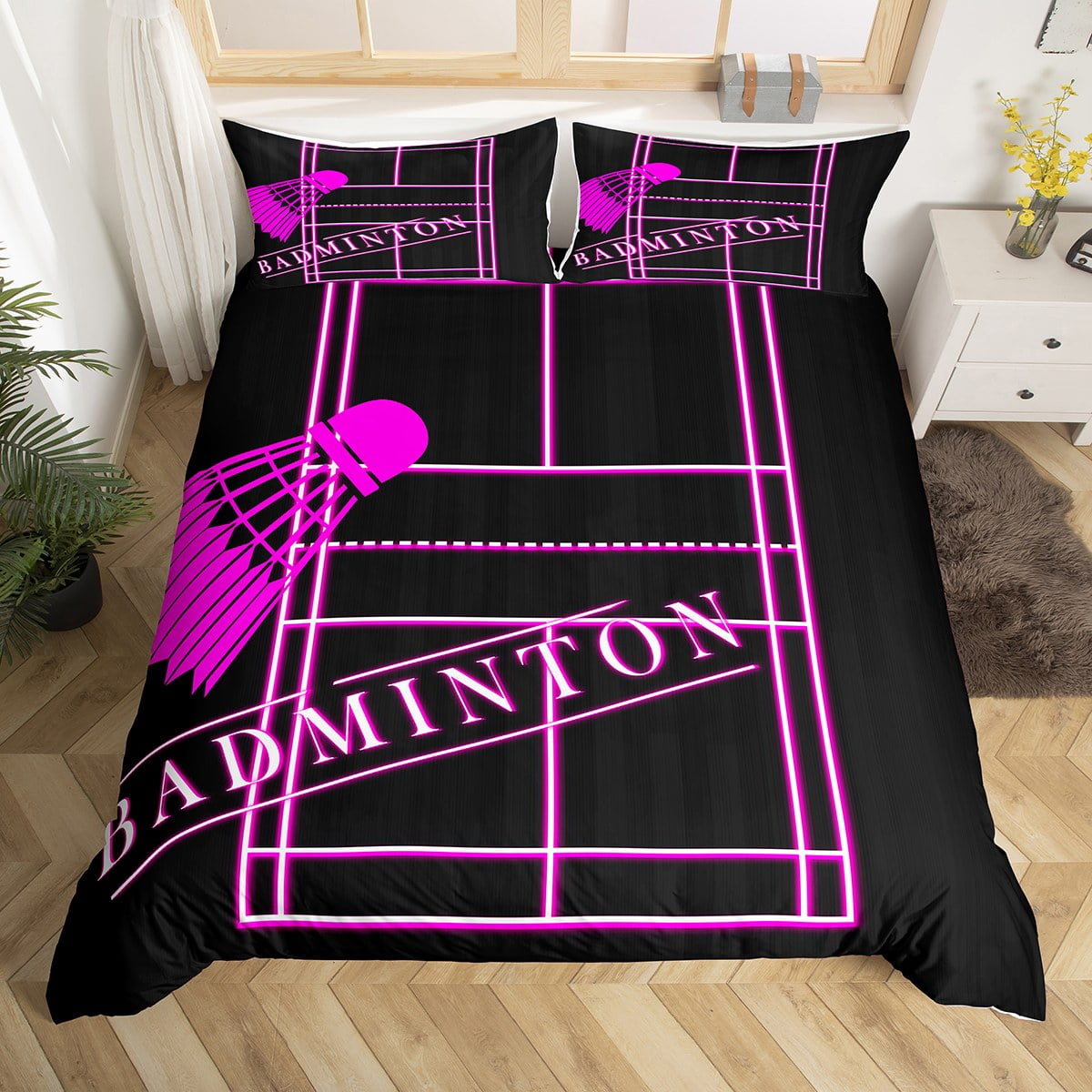 Erosebridal Teens Badminton Bed Set Sports Duvet Cover King Size, Hot ...