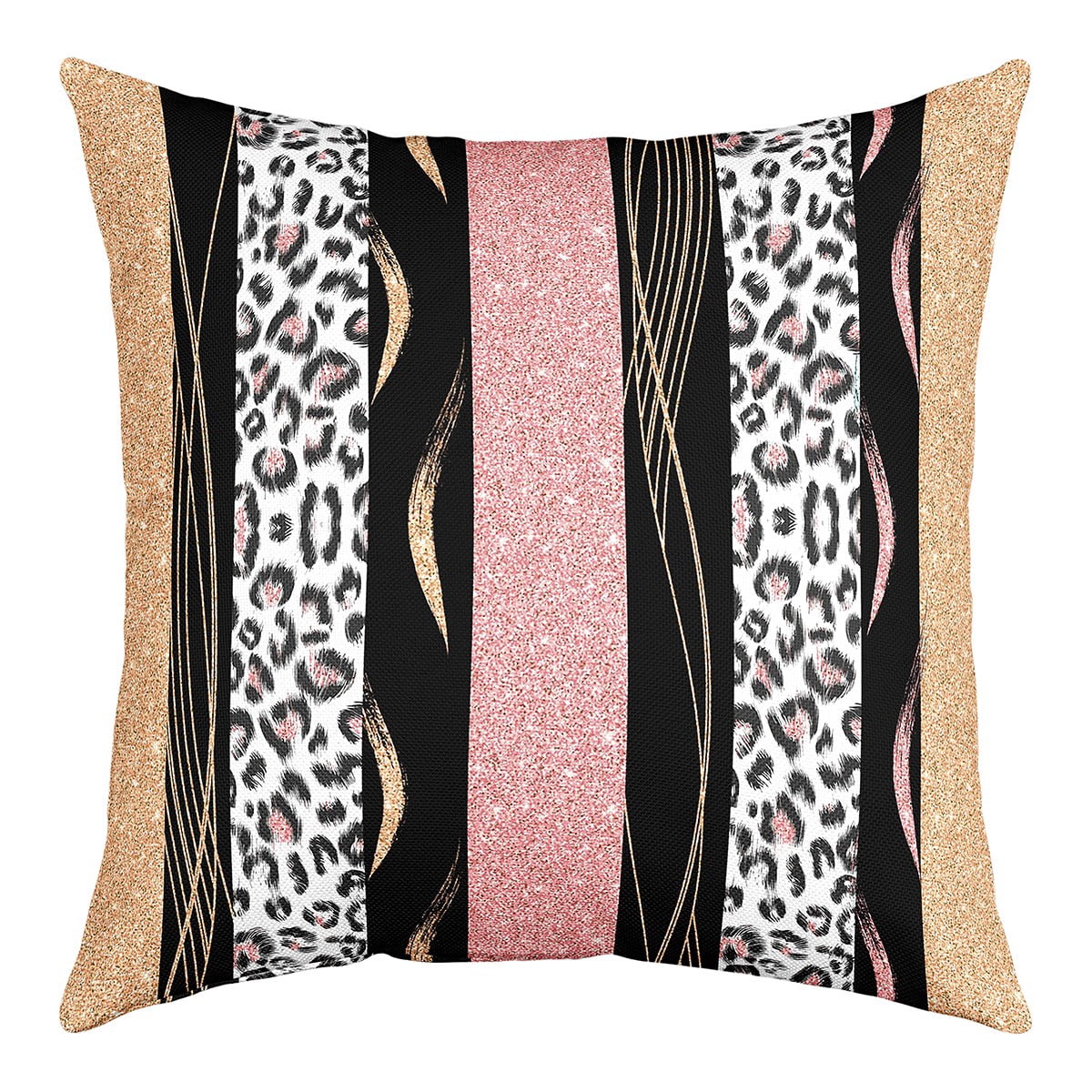 YST Teens Kids Cheetah Cushion Cover,Gold Pink Leopard Print Pillow ...