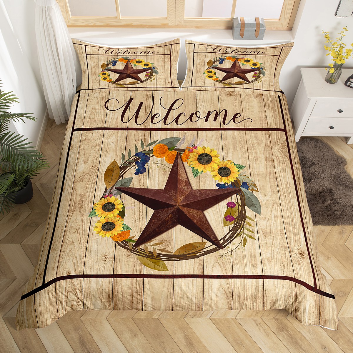 YST Texas Star Duvet Cover Twin Western Bedding Set For Teen Adults Men ...