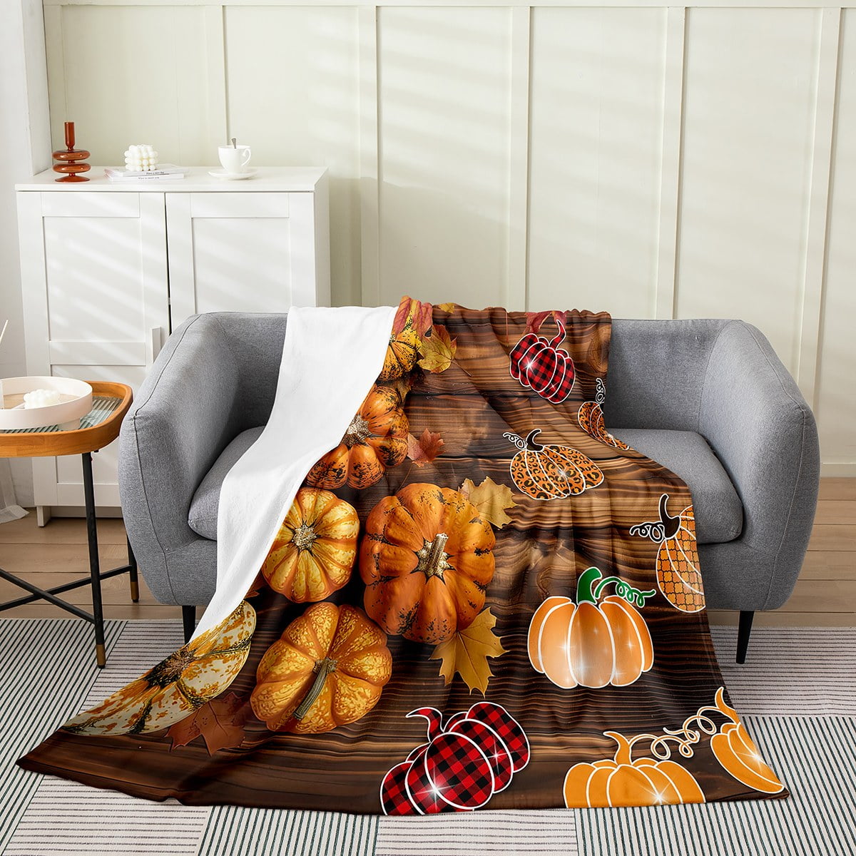 YST Thanksgiving Blanket for Kids Teen,Fall Pumpkin Throw Blanket Queen ...
