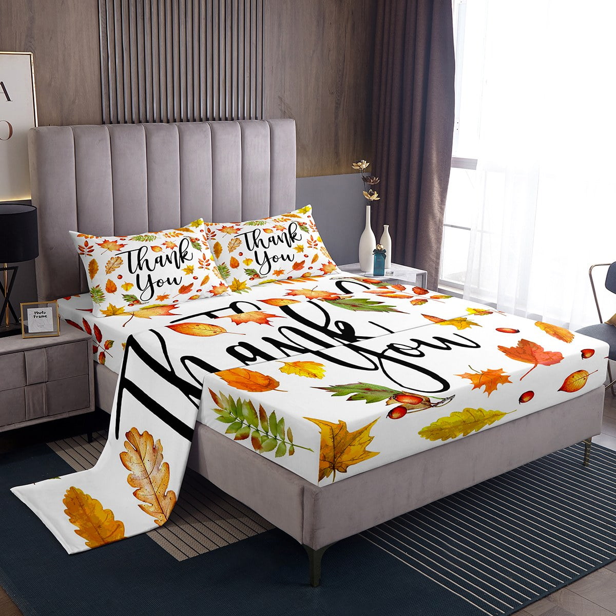 YST Thanksgiving Sheet Set for Children Youth Fall Autumn Sheets with ...