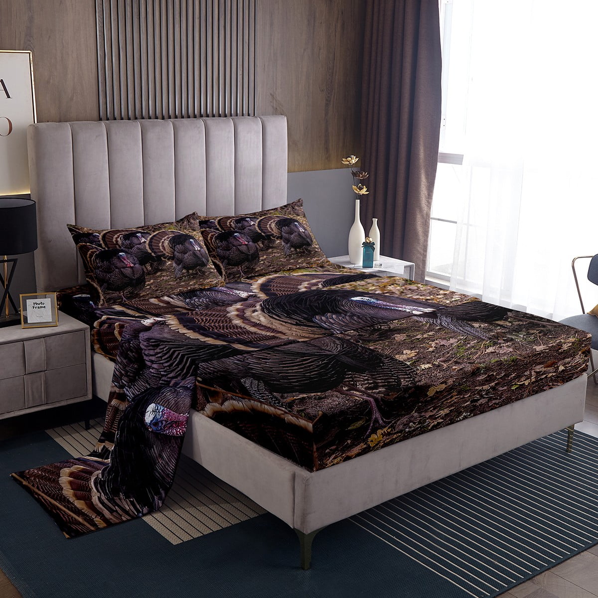 Thanksgiving Turkey Comforter Set Queen Size Fall Season Sheet Set ...