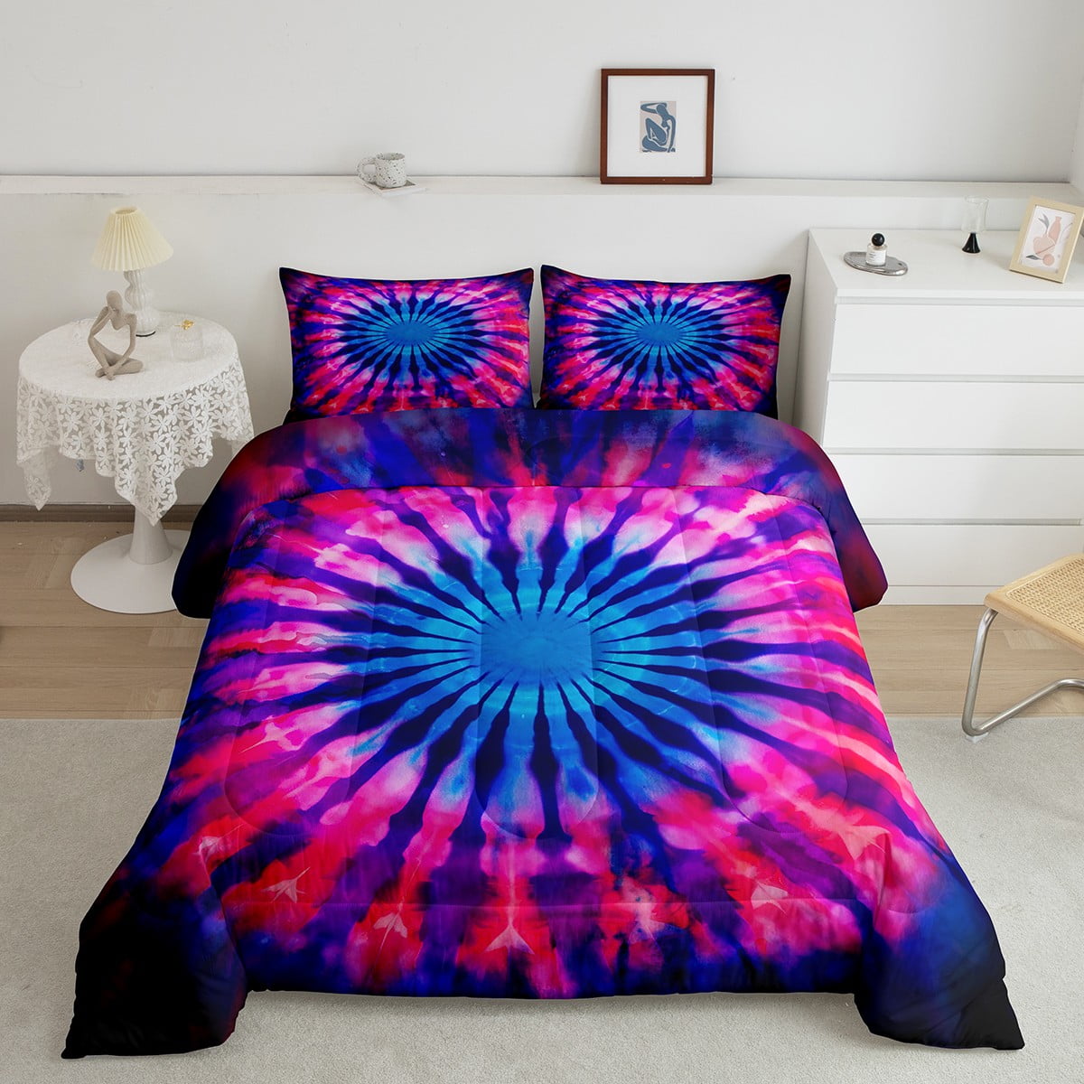 YST Tie Dye Bedding Mandala Style Comforter Set Boho Exotic Bedding ...