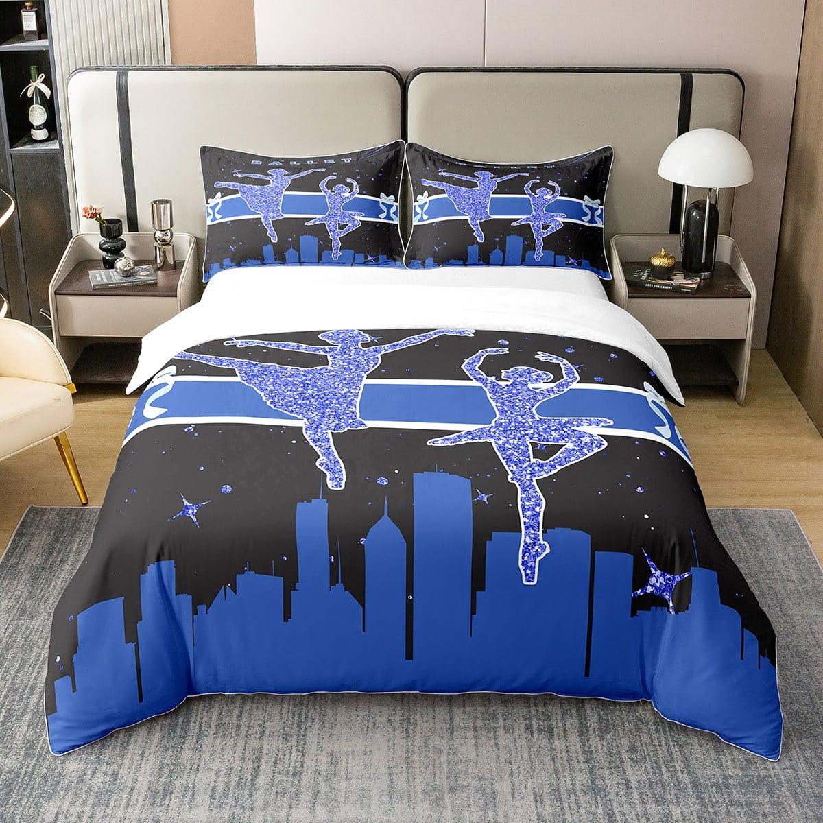 YST Toddler Ballet 100% Cotton Duvet Cover Twin for Girls Princess ...