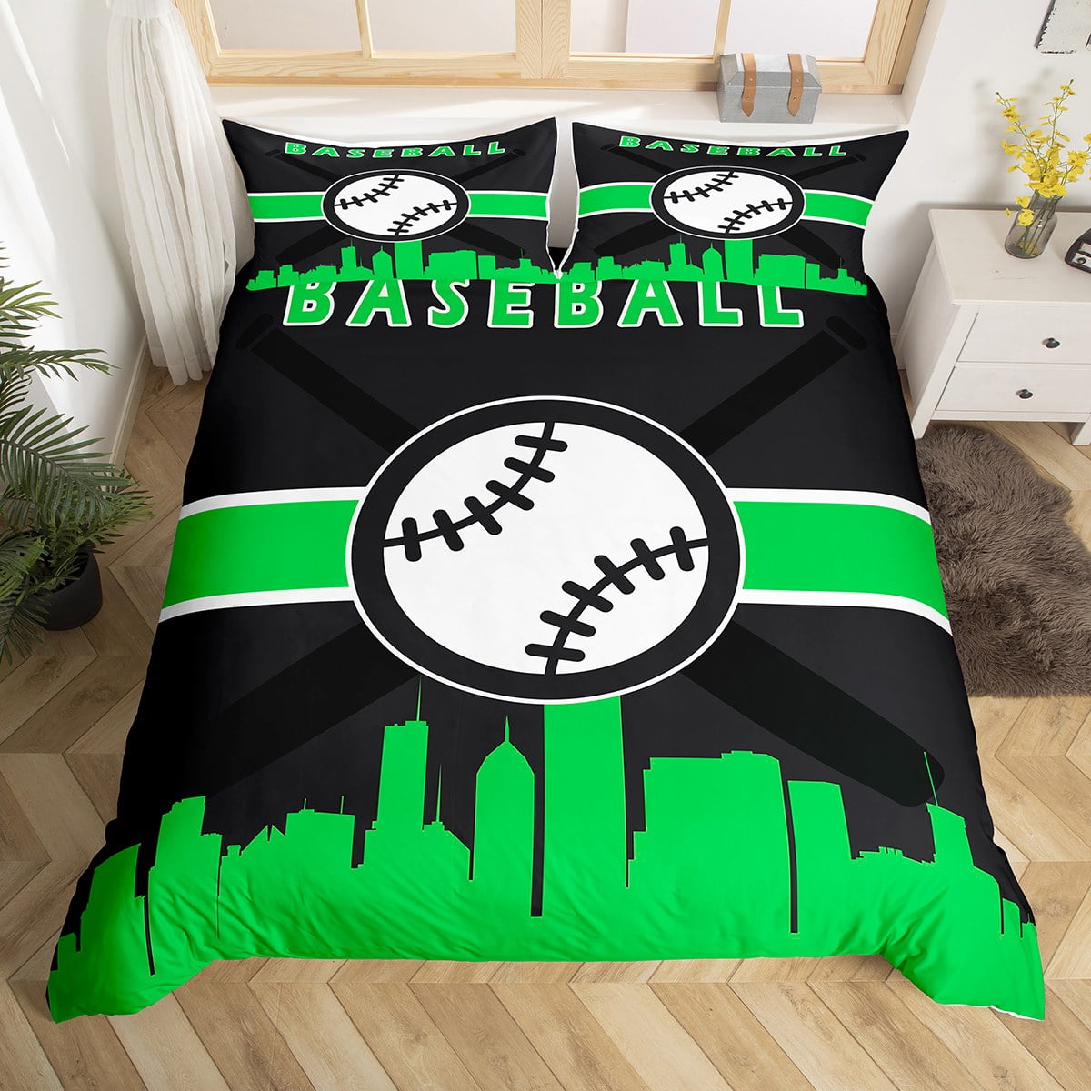 Erosebridal Baseball Duvet Cover Full Sport Bedding Sets, Video Game ...
