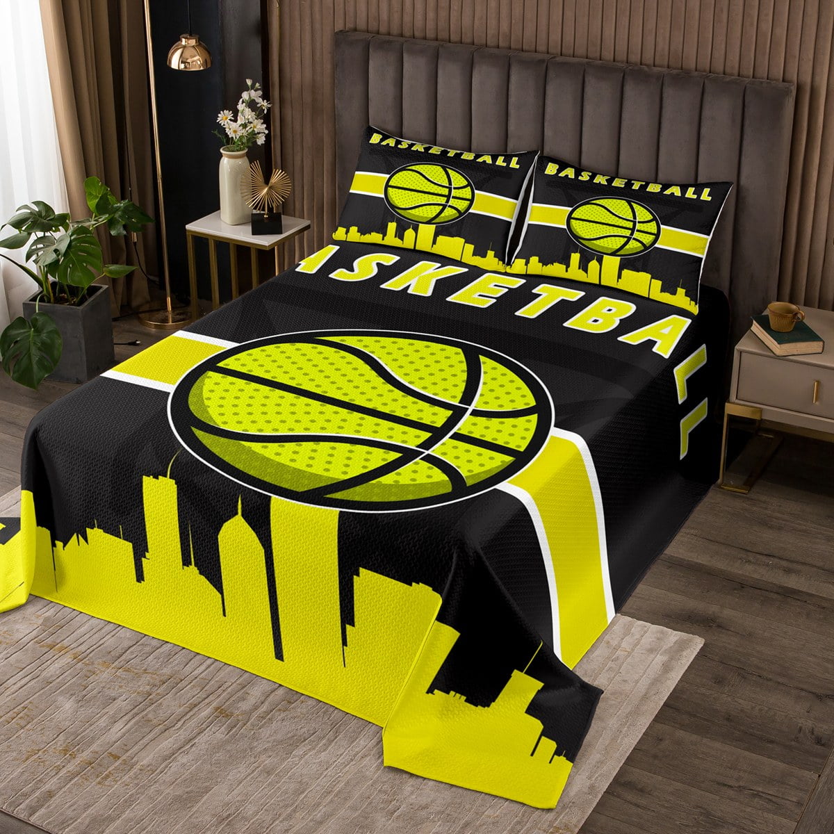 Erosebridal Basketball King Quilt Set Sport Coverlet Set, Video Game ...