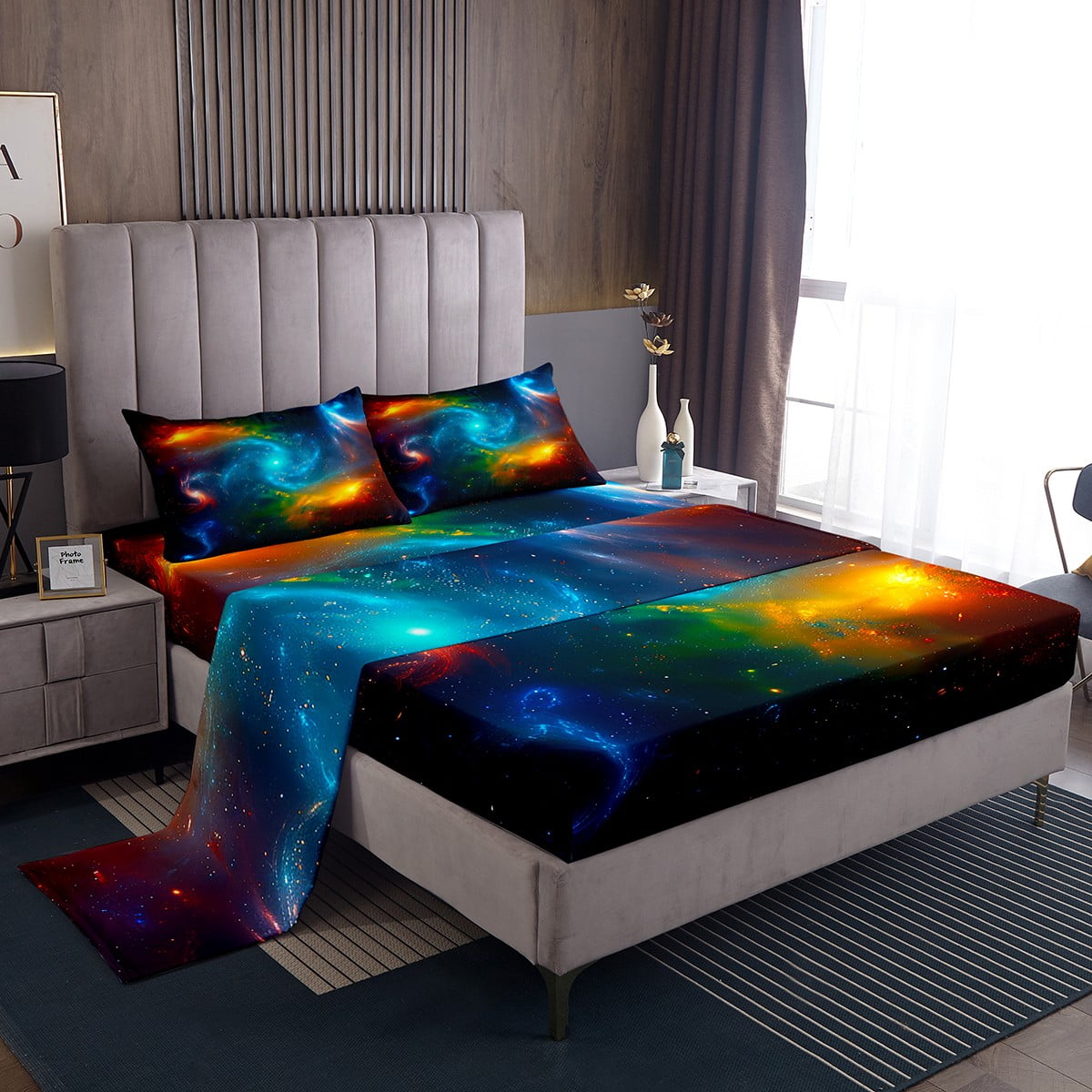 YST Trippy Universe Space King Sheets Cosmos Nebula Bed Set, Galaxy Astrology Zodiac Bed Sheets ...