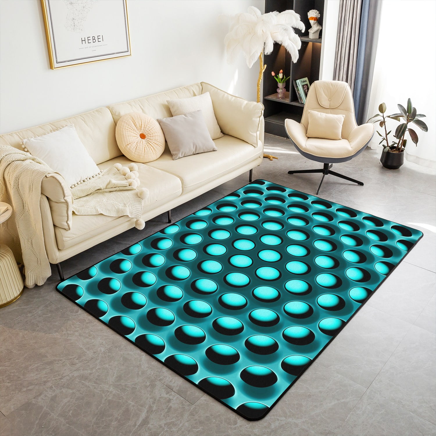 Erosebridal Turquoise 3x5 for Bedside Area Rug Men Woman Adults Teens ...