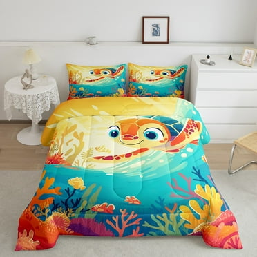 Erosebridal Kids Sea Turtle Bedding Sets Queen with Comforter ...