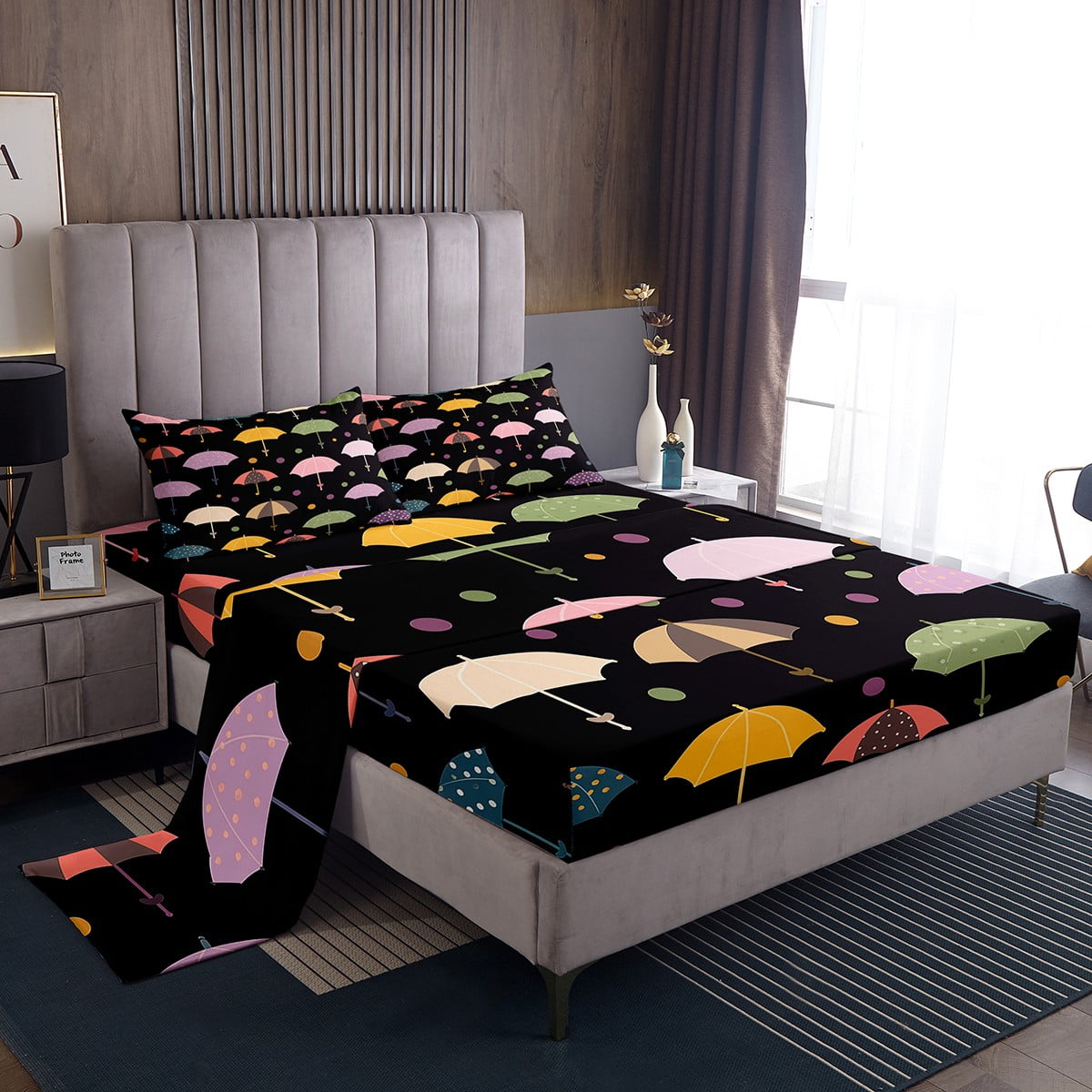 YST Umbrella Sheet Set For Kids Girls, Cartoon Umbrellas Sheets King ...