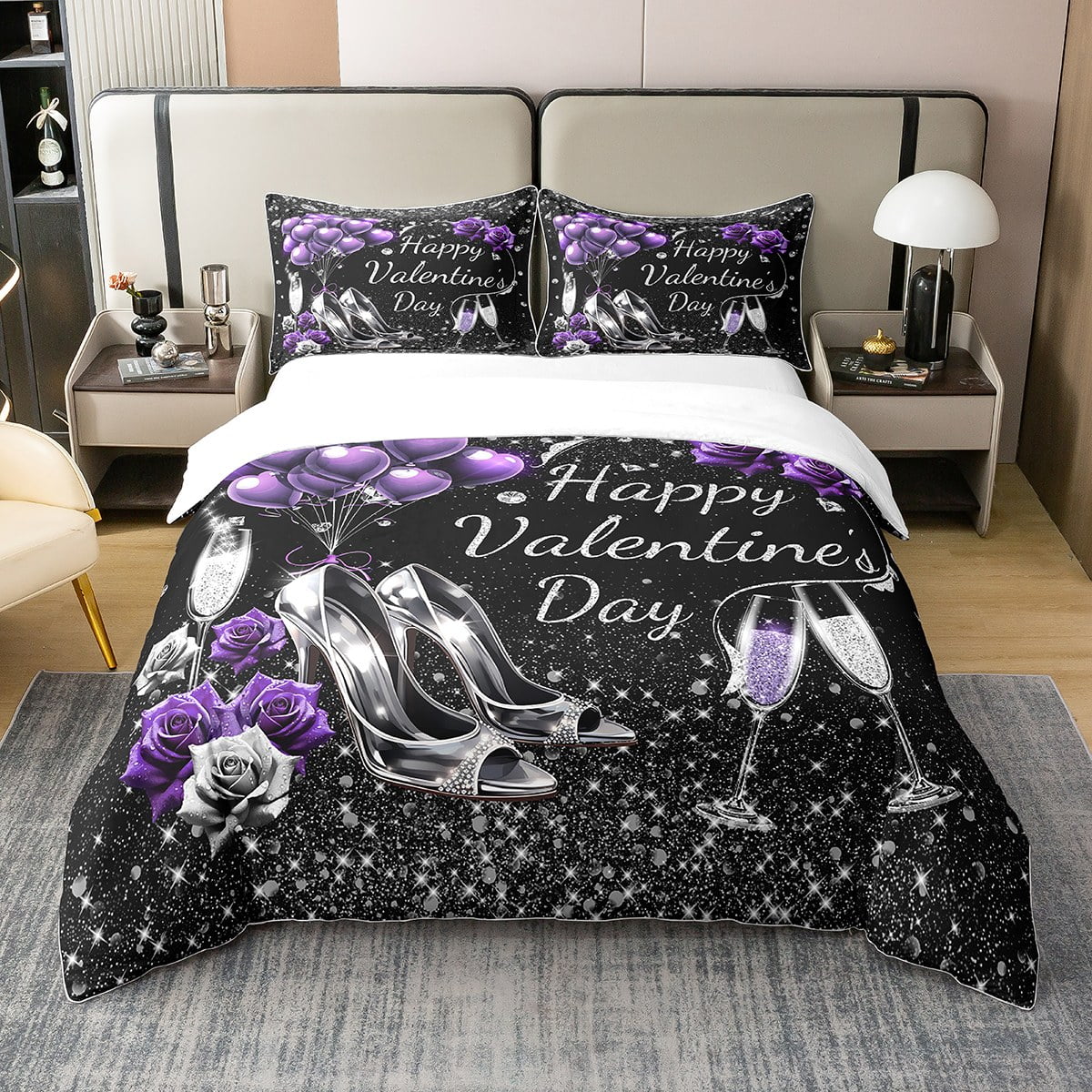 Erosebridal Valentine'S Day 100% Cotton Duvet Cover Twin Romantic ...