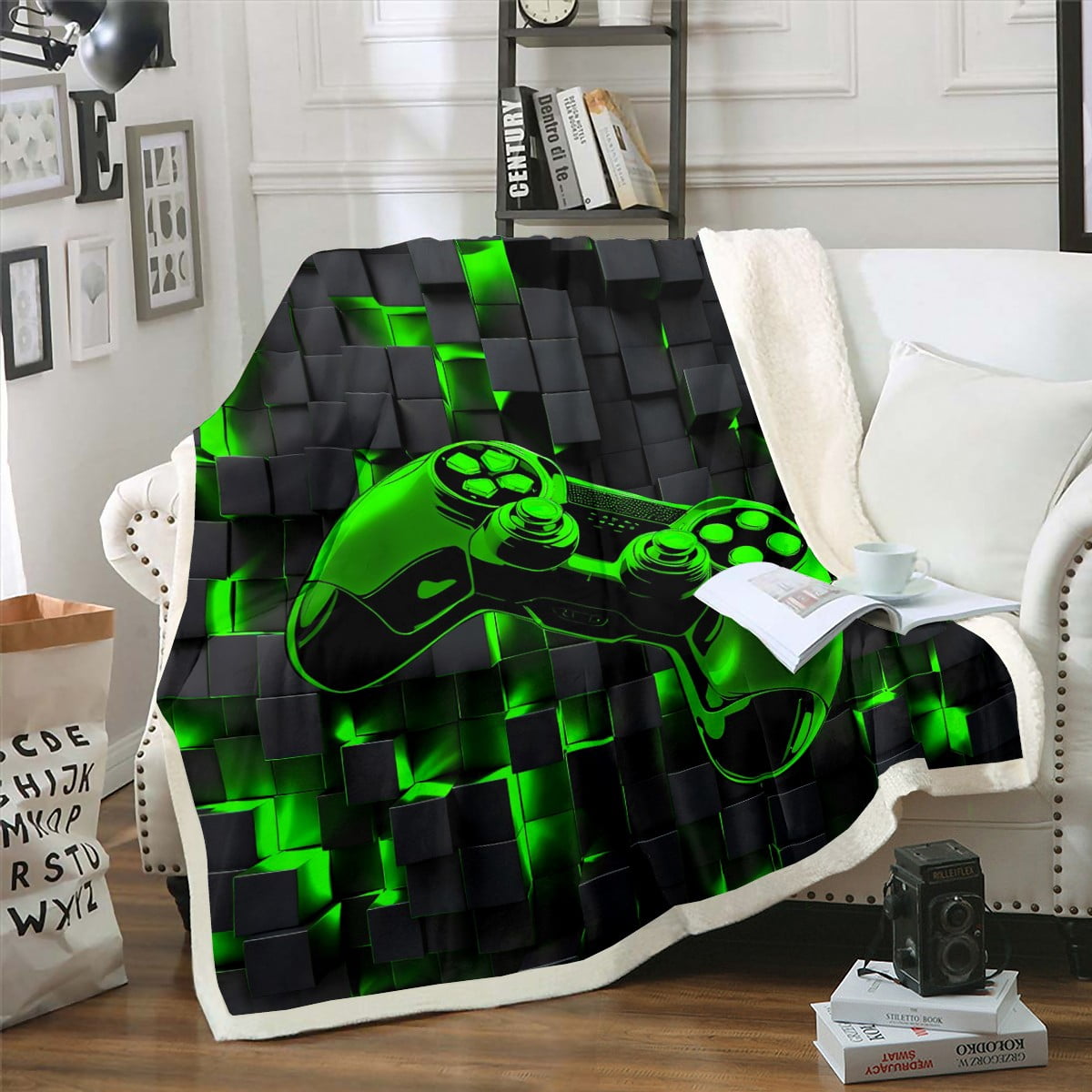 Video Games Gamer Throw Blanket for Couch Teens Gaming Fleece Blanket ...