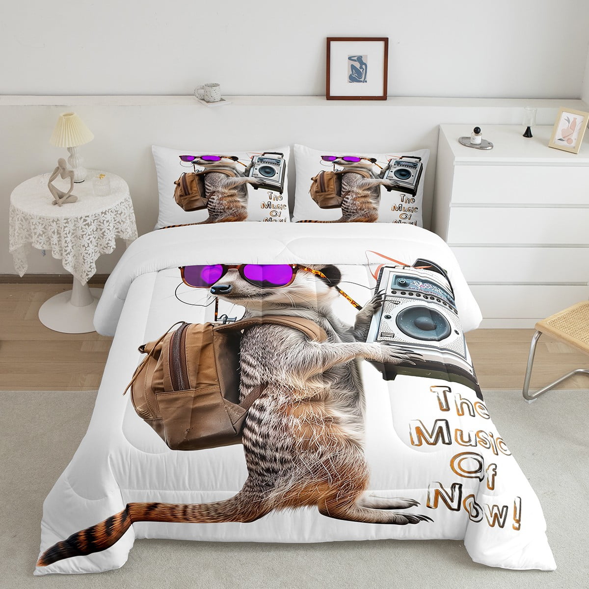 YST Water Sloth Comforter Set Queen Size, Funny Animals Soft Bedding ...