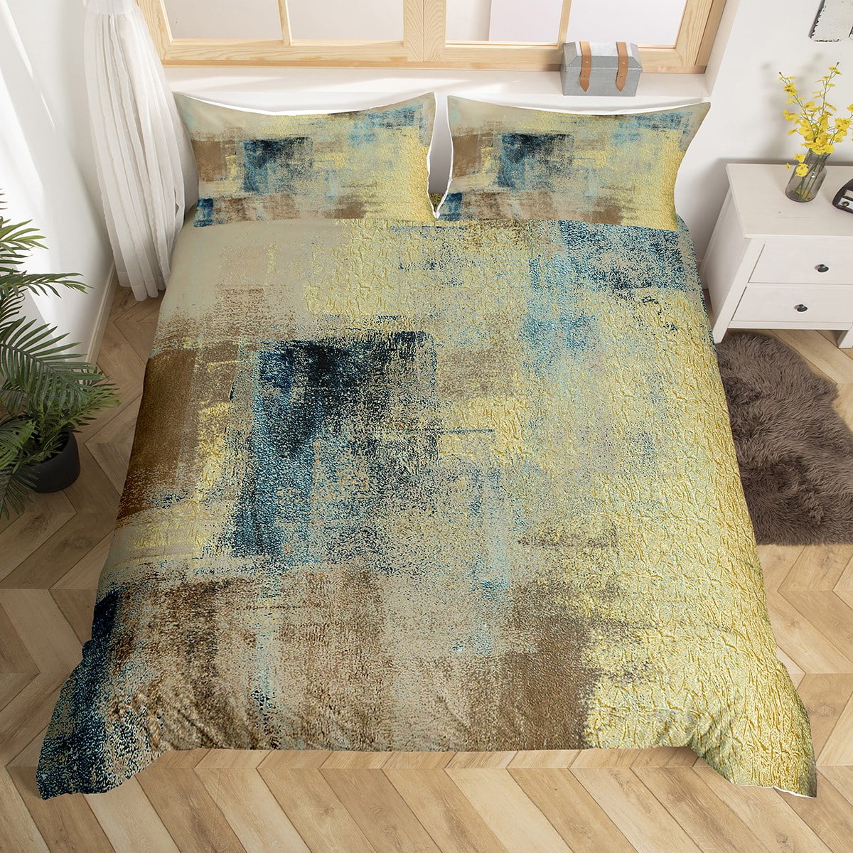 YST Watercolor Bedding Sets Queen Gradient Comforter Cover for Boys ...