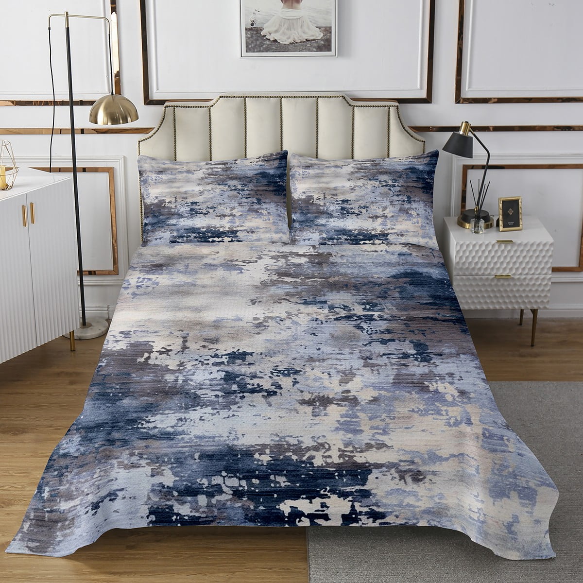 YST Watercolor Bedspread Set,Modern Abstract Bedding Set for Girls Boys ...