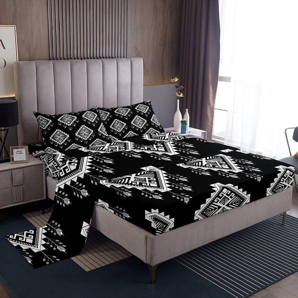 YST Western Aztec Bed Sheets Exotic Tribal Mexican Bohemian Sheet Set ...