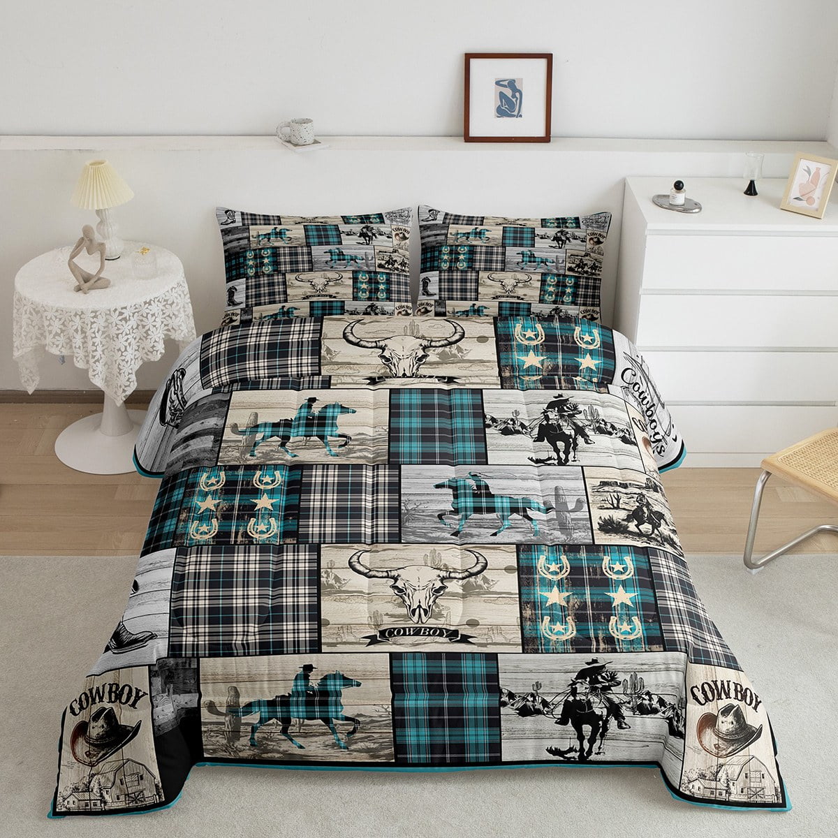 Erosebridal Western Comforter Set Full Boho Western Bedding Sets Cowboy ...