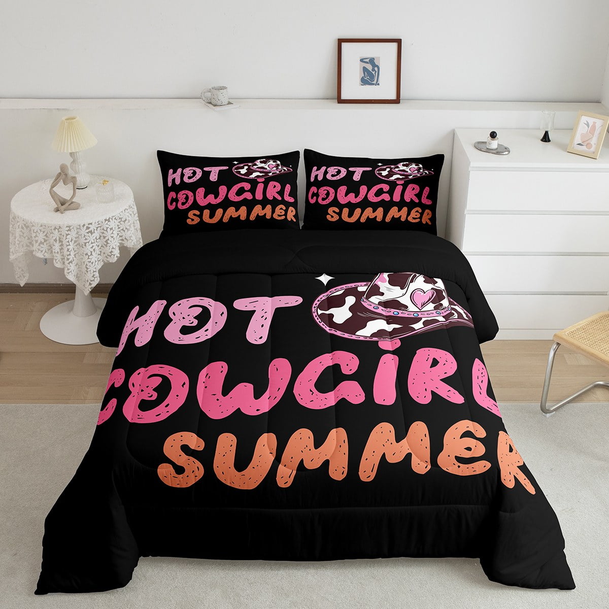 Western Comforter Set Queen Women Lady Hot Cowgirl Summer Design ...