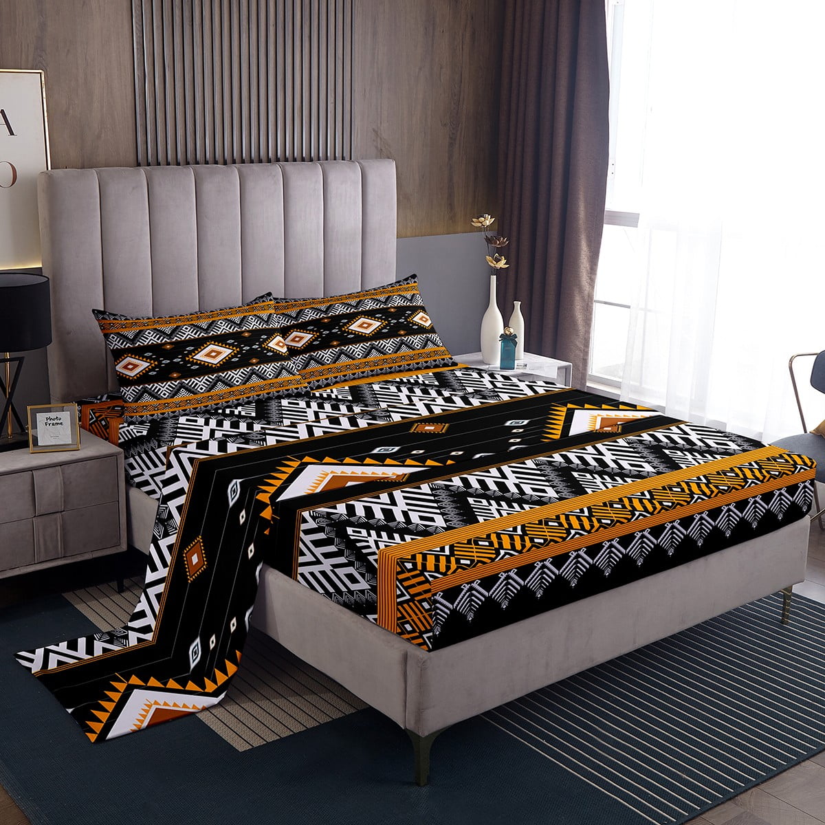 YST Western Sheet Set Twin Boho Aztec Bed Sheets Geometric Exotic ...