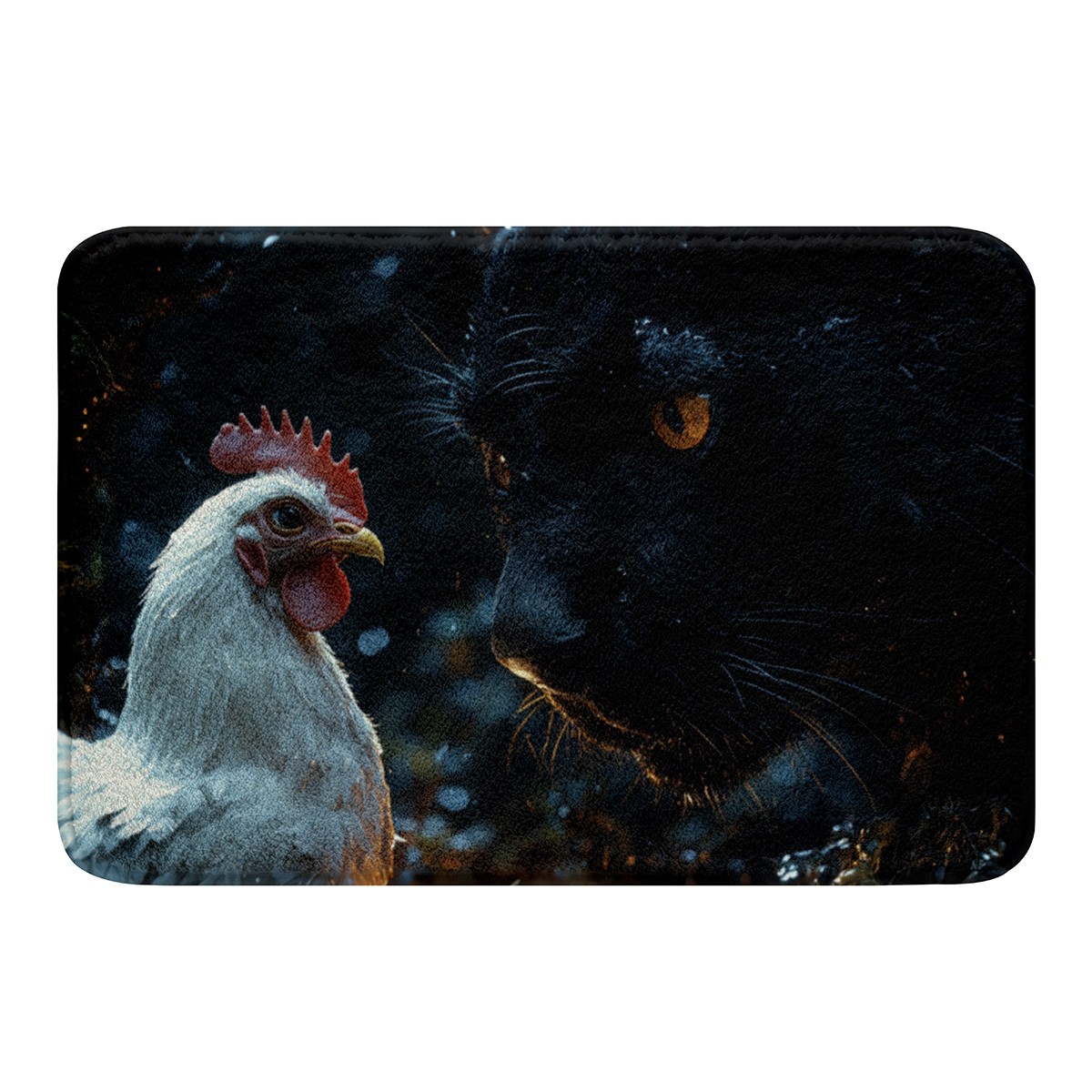 YST White Rooster 20"X 32" Doormats Floor Mats,Rustic Farm Chicken Bath ...