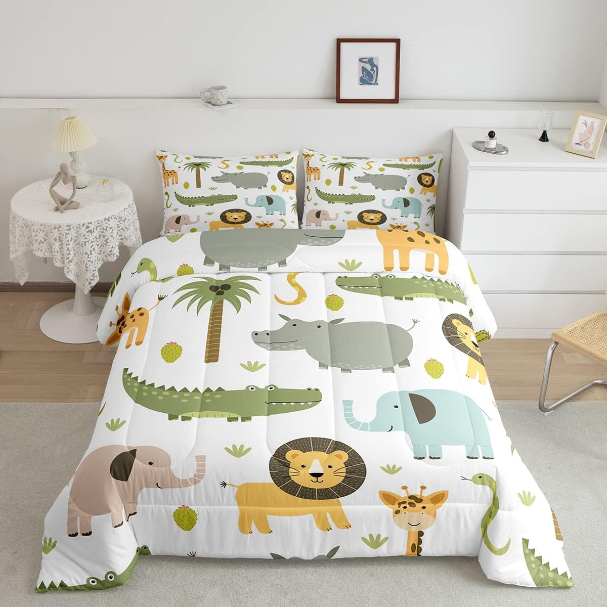 Wild Animals Comforter Set Safari Animals Print Comforter for Boys ...