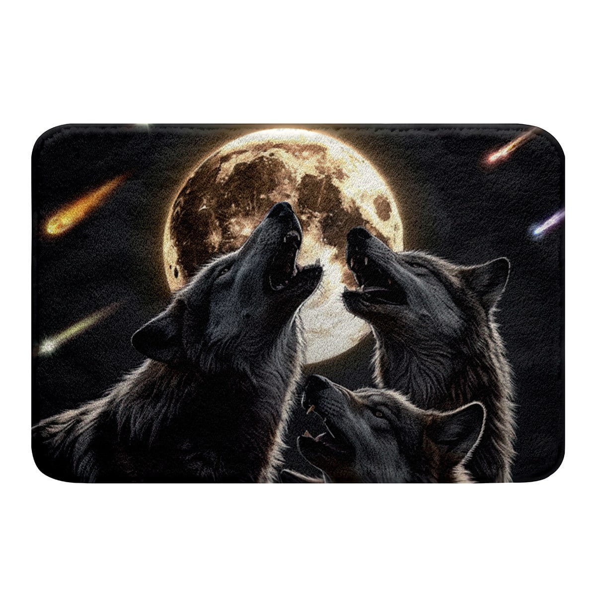 Wolf Bathroom Rugs ,Galaxy Moon Wolf Bath Rugs Goth Bathroom Decor ...