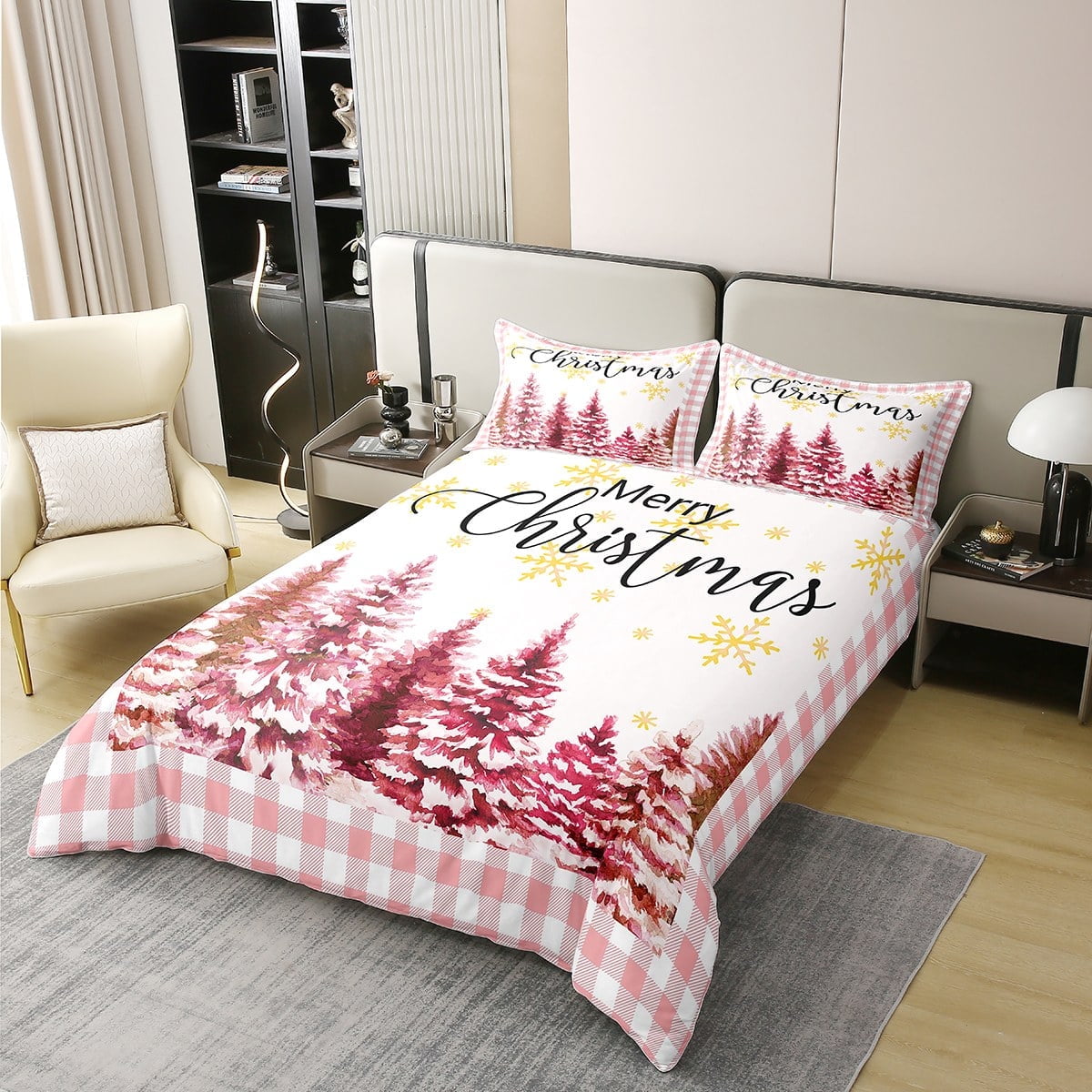 YST Xmas 100% Cotton Duvet Cover Queen Size Girls Cute Kawaii Bedding ...