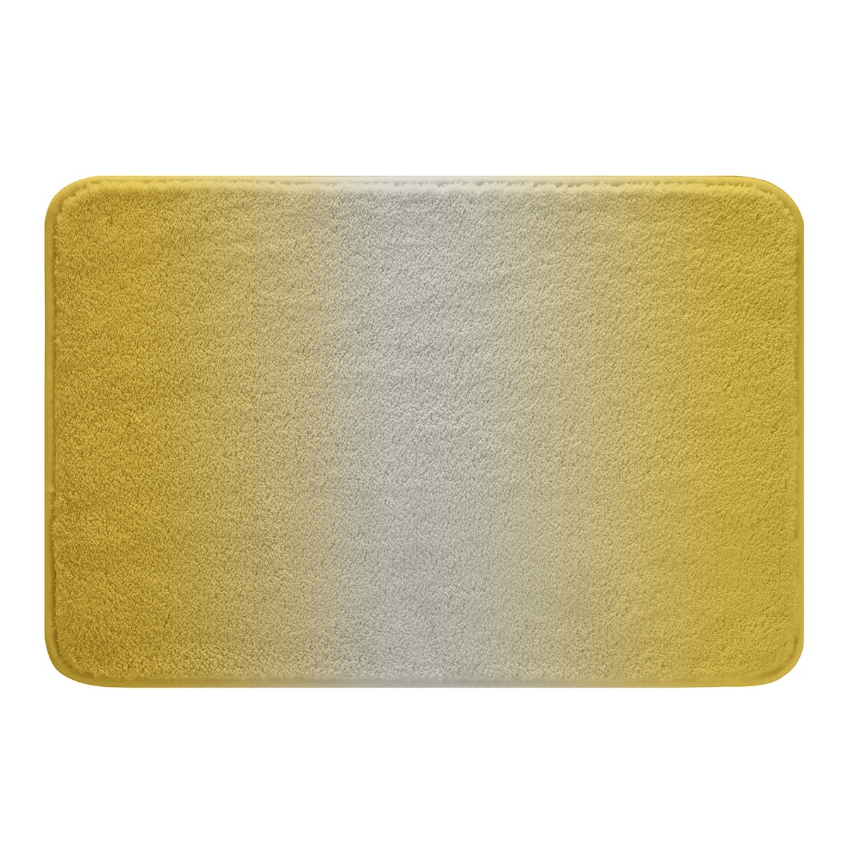 Erosebridal Yellow and Greyish White Bathroom Rugs ,Rainbow Ombre Bath ...