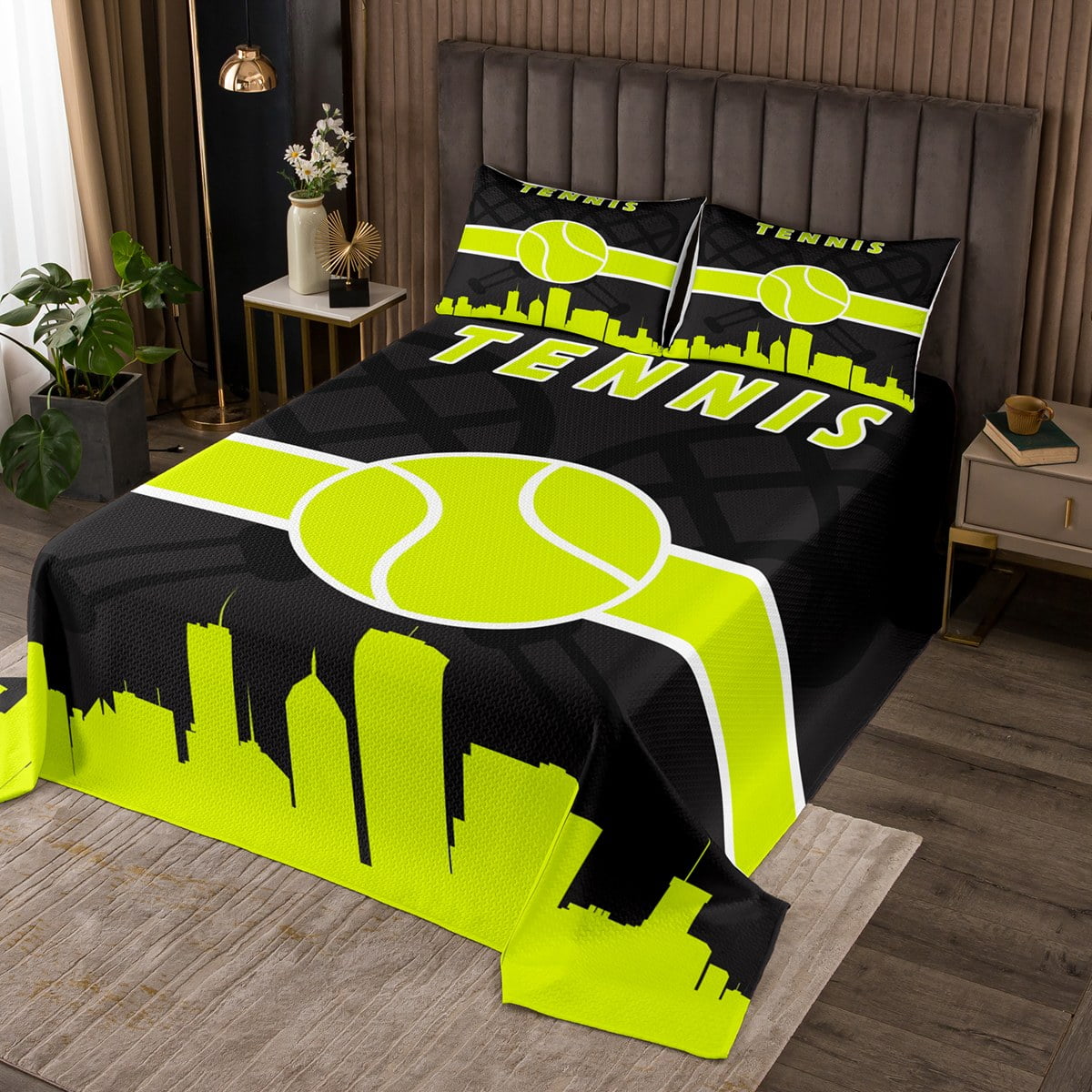 YST Youth Boys Gaming Coverlet Queen Size Tennis Bedding Set, Kids ...