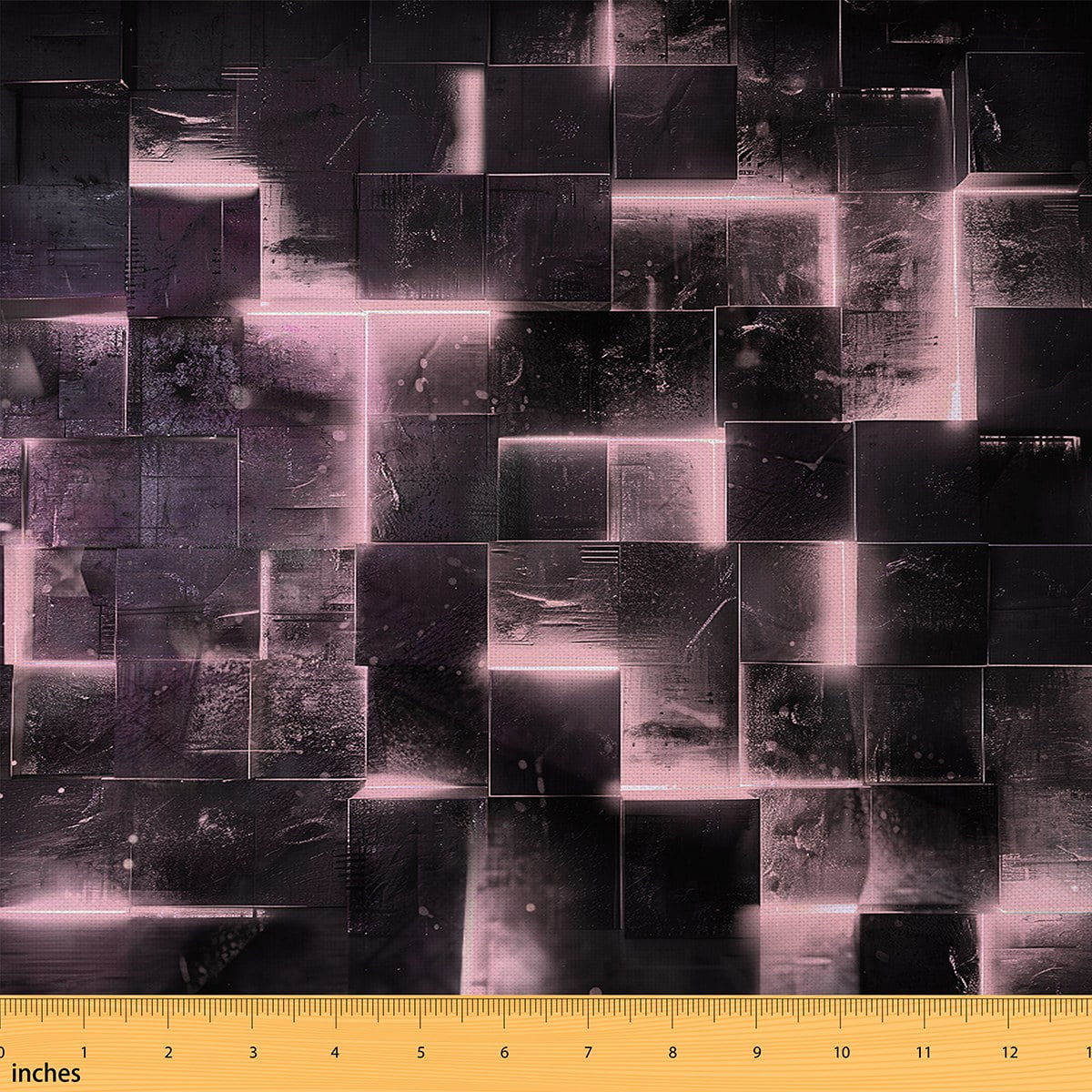 YST pink geometry Fabric By The Yard grid Upholstery Fabric square ...