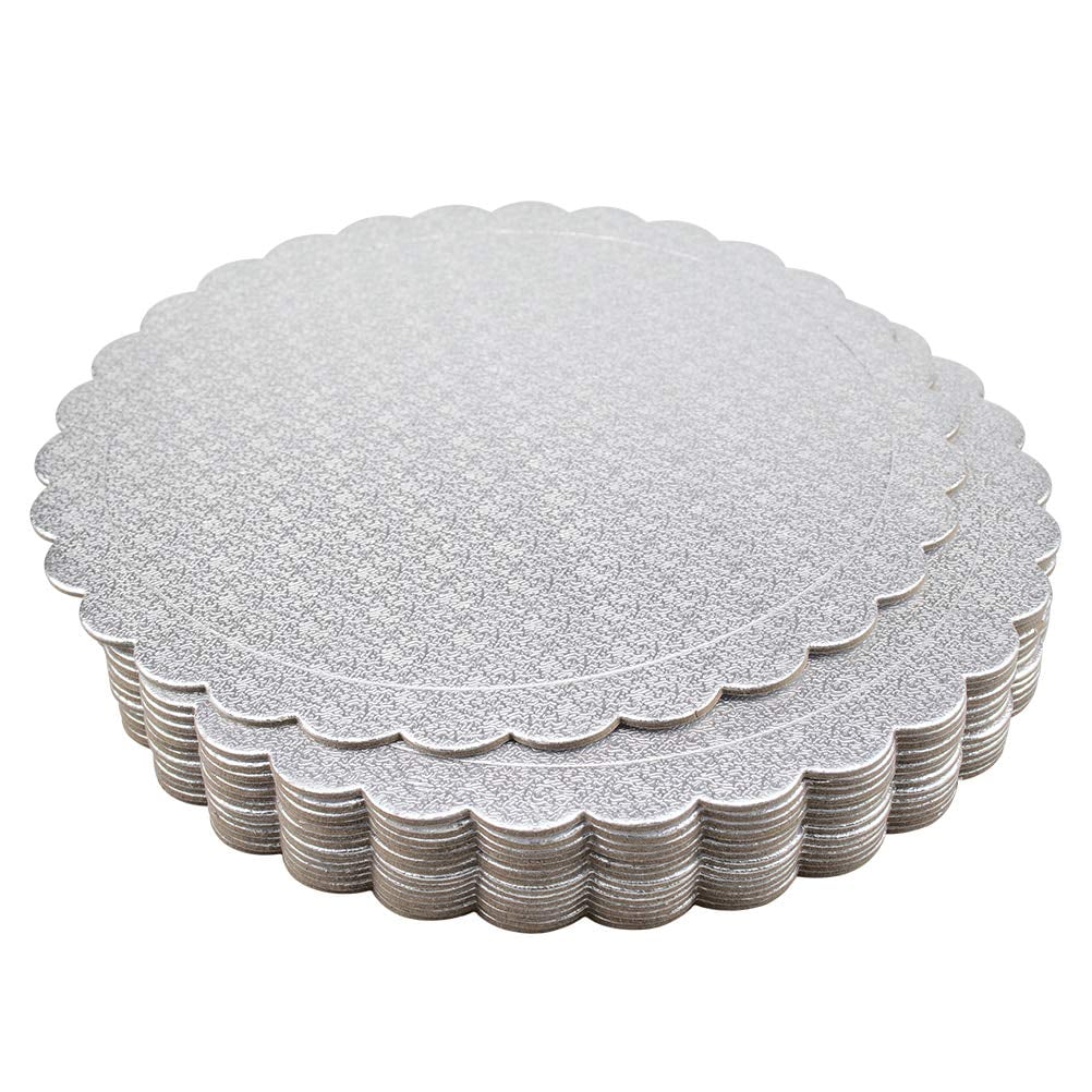 YSTDHL 15 Pack Round Cake Boards 10-inch Premium Silver Cake Circles ...