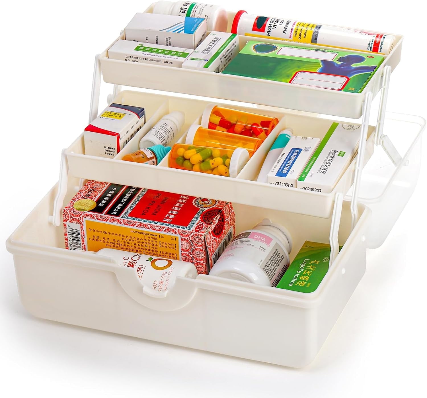 YSTDHL 3-Layer Medication Storage Multi-Purpose Storage Box Medicine ...